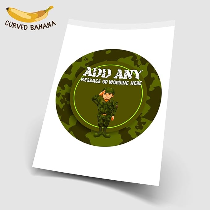 Personalised Army Soldier 7.5 Inch High Resolution Cake Topper: Amazon ...