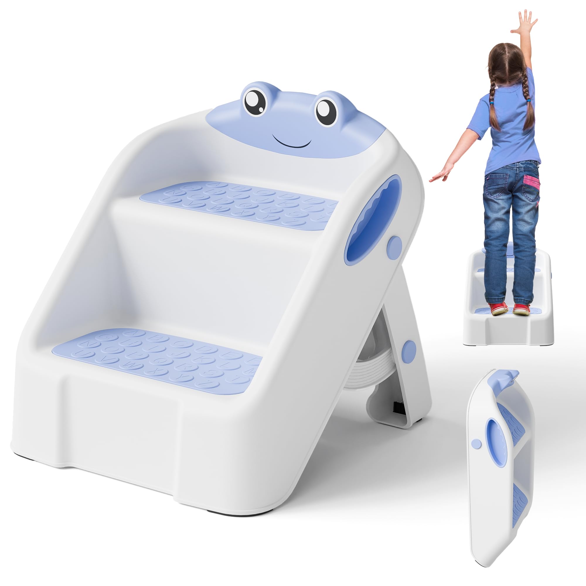 iBabyMax Toddler Step Stool, Easy to Fold Step Stool for Toddlers with ...