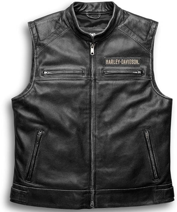Mua A1 Jackets Iconic HD Men’s Passing Link Real Leather Biker Vest ...