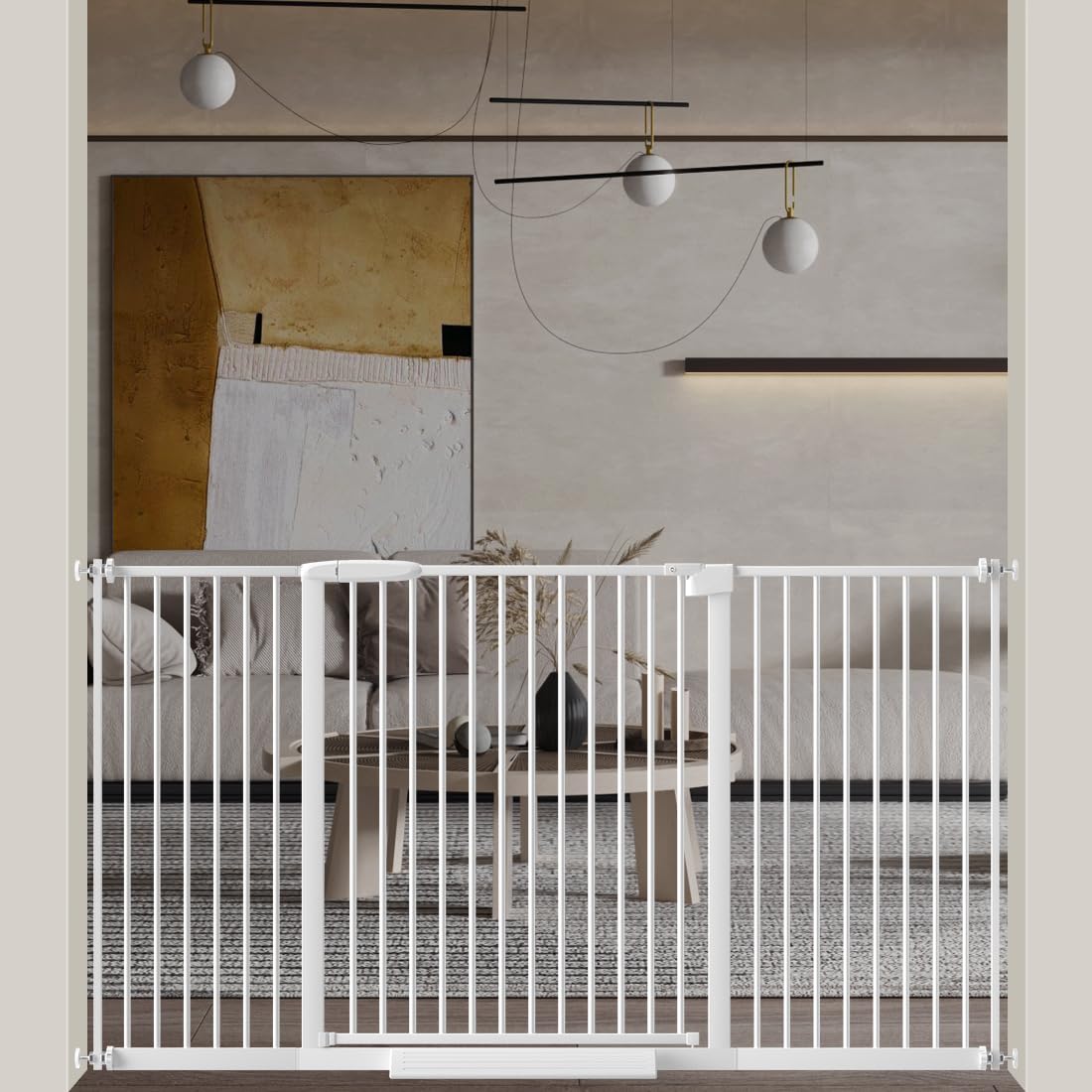 WAOWAO 1.37" Ultra Narrow Spacing Extra Wide Baby Gate 57.67-61.61 ...