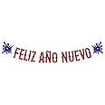 Amazon.com: Feliz Anos Nuevo Banner - Spanish 2025 New Year's Eve Party ...