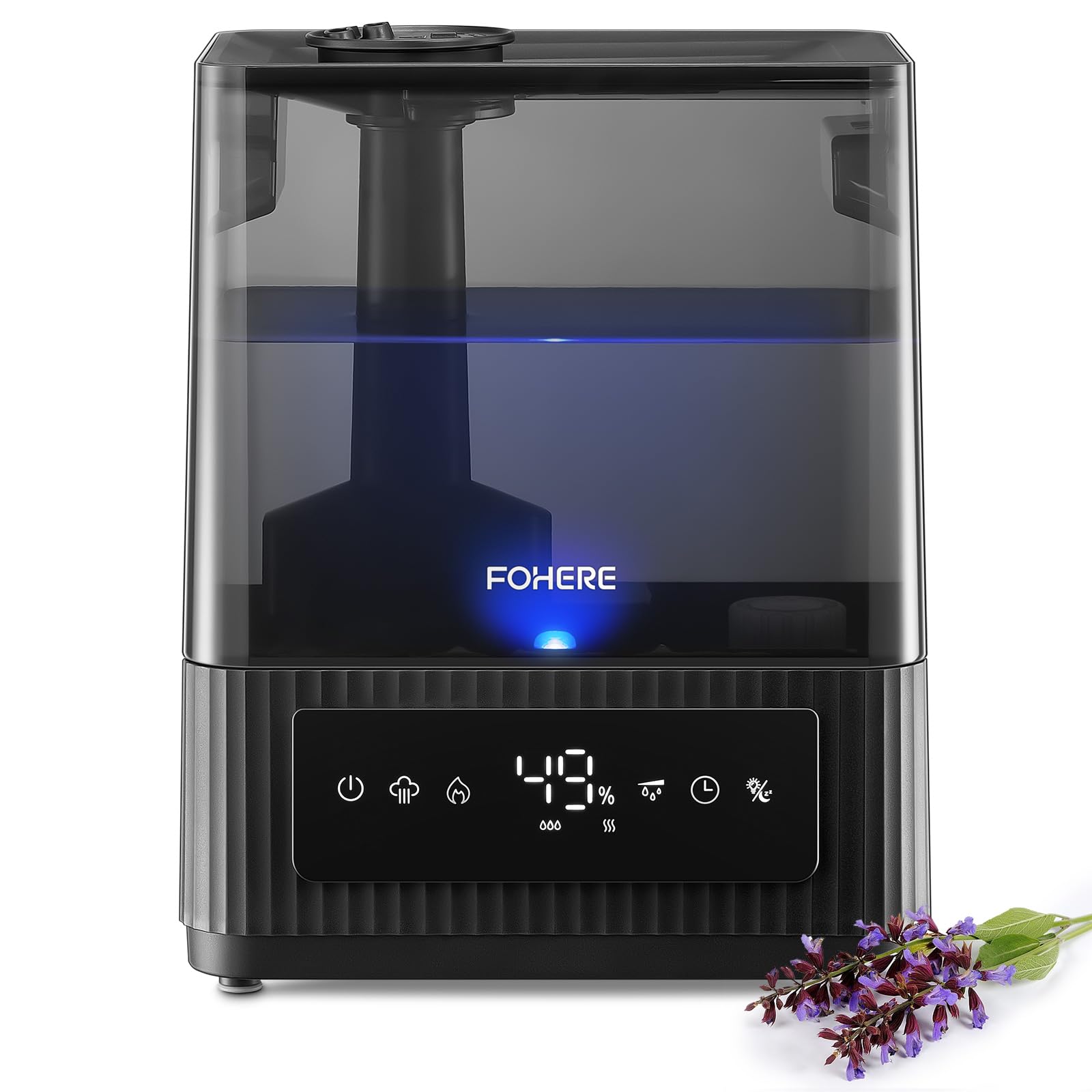 FOHERE 6L Cool and Warm Mist Humidifier for Home, Top Fill Ultrasonic ...