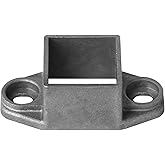 10 Pack 1-1/2" x 1-1/2" Square Post Flange Base, Aluminum Floor Mount ...
