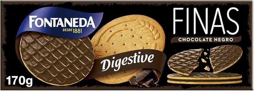 Fontaneda - Digestive Finas Chocolate Negro , 170 g: Amazon.es ...