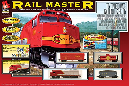 Life-Like Trains HO Scale Rail Master Electric Train Set | Amazon price ...