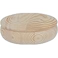 Amazon.com: Hobby Lobby Round Unfinished Wood Box with Lid, Natural ...