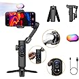 Amazon.com: AOCHUAN 3-Axis Gimbal Stabilizer for Smartphone w/RGB Magnetic Fill Light Phone ...
