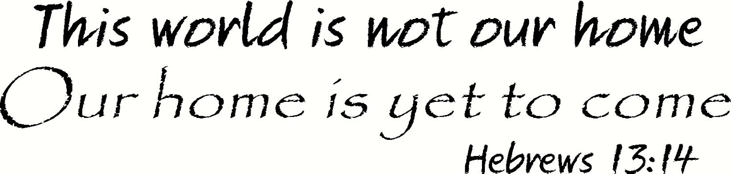 Amazon.com: Hebrews 13:14 Wall Art, This World is Not Our Home, Our ...