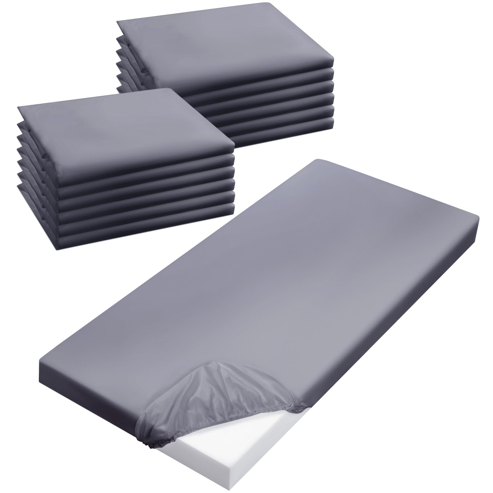 VitalCozy 12 Pcs Daycare Cot Sheets for Sleeping Bulk 48 x 24 Inch ...