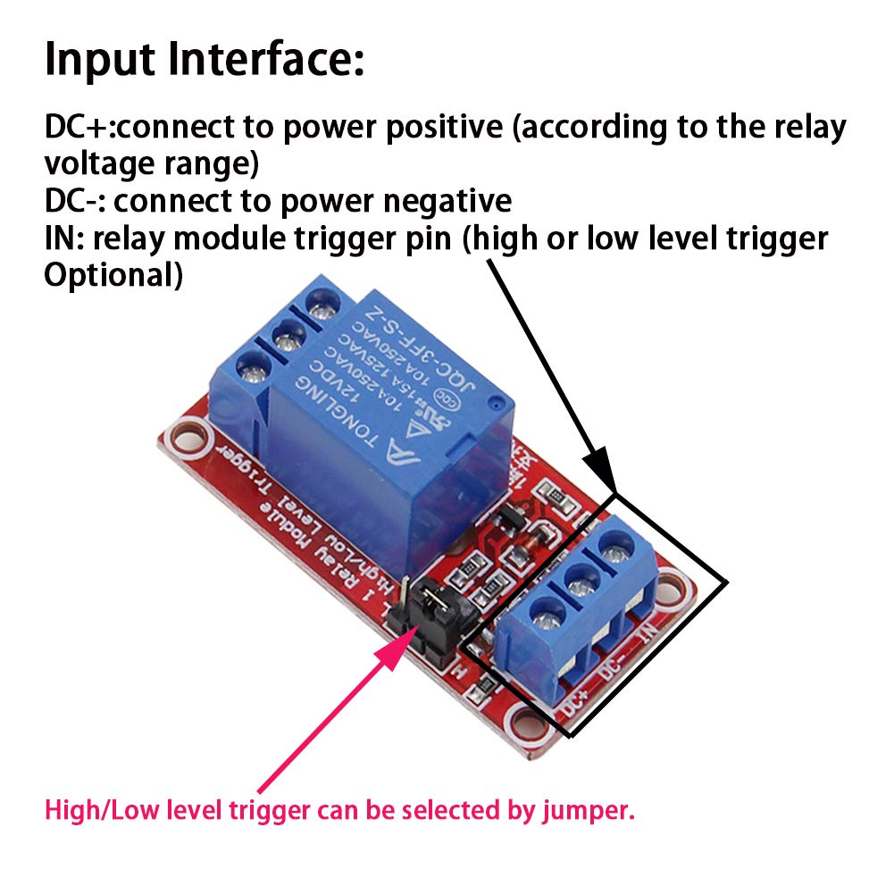 Mua Relay Module with Optocoupler High/Low Level Trigger for Arduino (12, 12V Relay 1 Channel ...