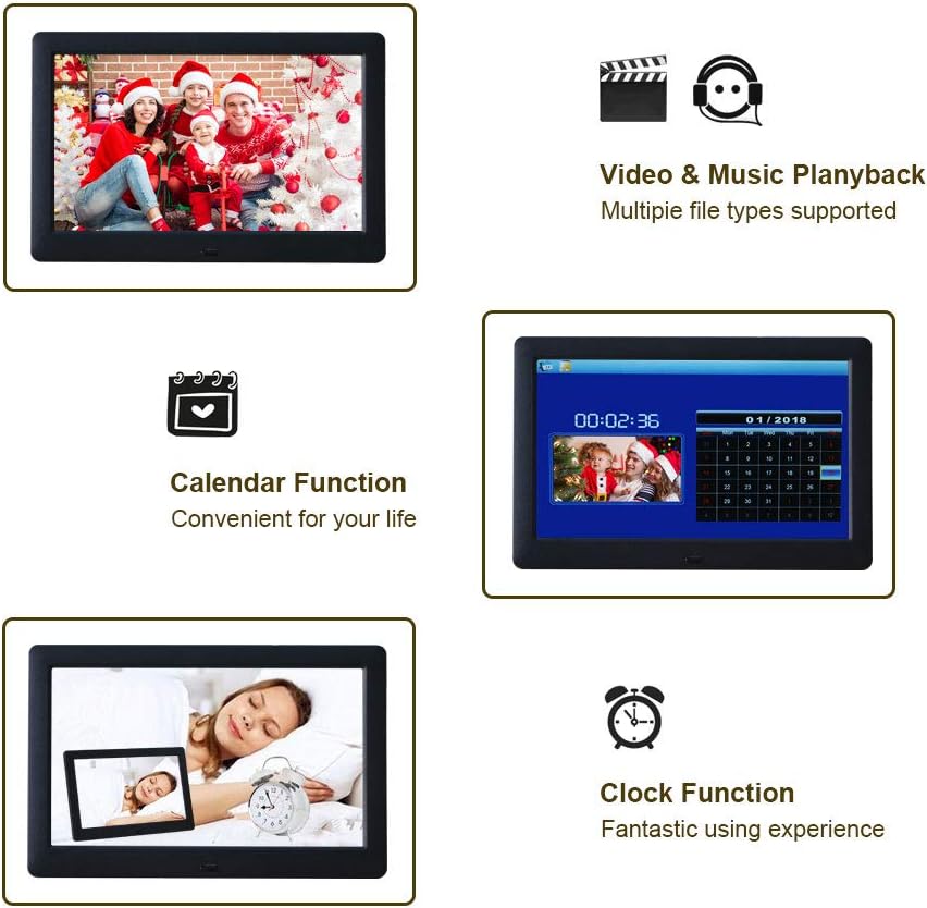 Digital Picture Frame 8 Inch Electronic Photo Frame & 1280 x 720 High ...