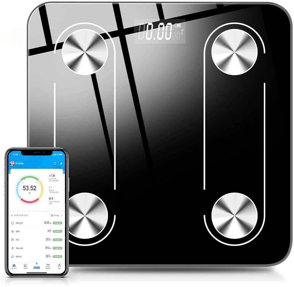 Balanza de Grasa Corporal, Balanza Corporal Digital Bluetooth 4.0 ...