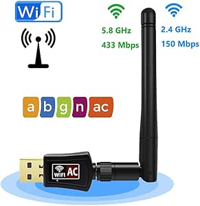 Adaptador inalámbrico USB 600Mbps Realtek RTL8811CU Chipset con 2 dBi ...