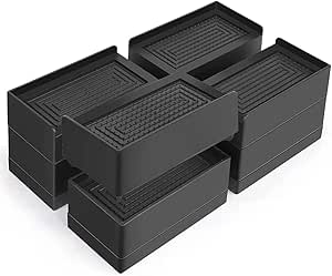 Amazon.com: ANNKUT Rectangle Bed Risers 3 Inch Heavy Duty Furniture ...