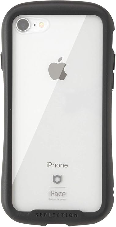 Amazon.co.jp： iFace Reflection iPhone SE 2020 第2世代/8/7 ケース クリア 強化ガラス [ブラック]: 家電・カメラ