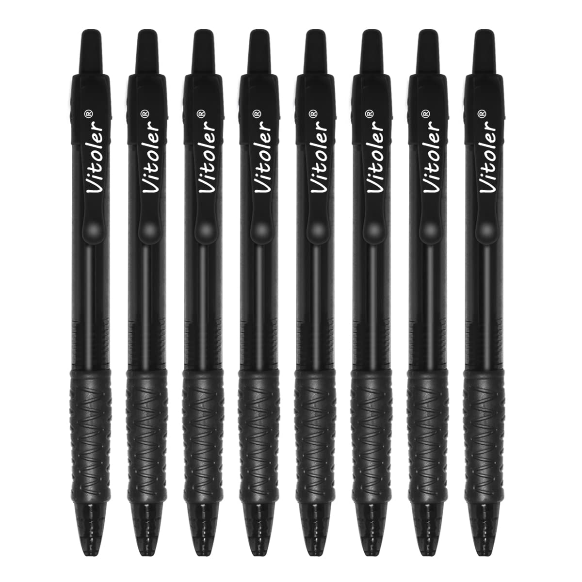 Vitoler Pens,Black Pens,BallPoint Pens,8 Pack,1.0mm,Journaling Pens for ...