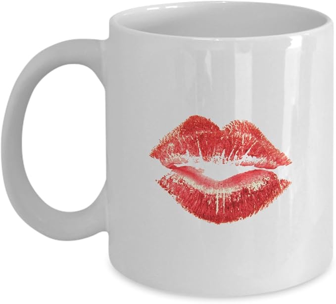 Amazon.com: Lipstick Kiss Mug - Red Lipstick Coffee cup: Kitchen & Dining