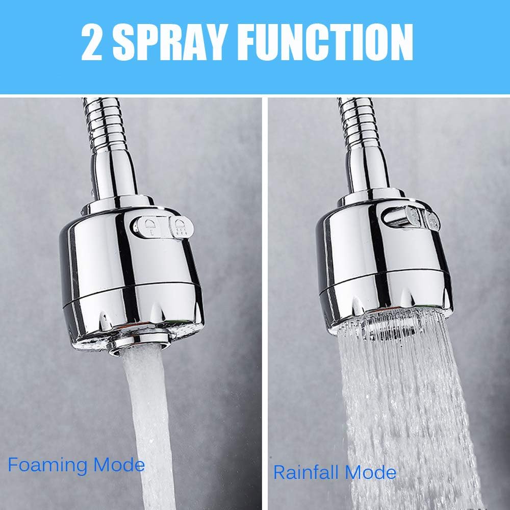 Kaxich 360°Swivel Water Saving Faucet Tap Aerator Nozzle Filter Faucet ...