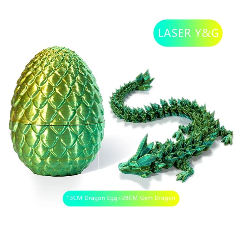 3D Printed Dragon Egg, Mystery Crystal Dragon Egg Fidget Toys Surprise ...