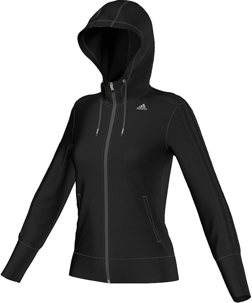 adidas Women's Clima Cool Training Core Hoodie Track Top Black, Small ...