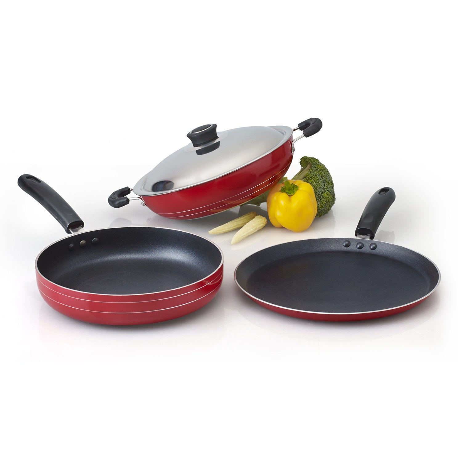Anjali 3 Pcs FAB Nonstick Induction Gift Set (Dosa tawa 270mm, Kadai ...