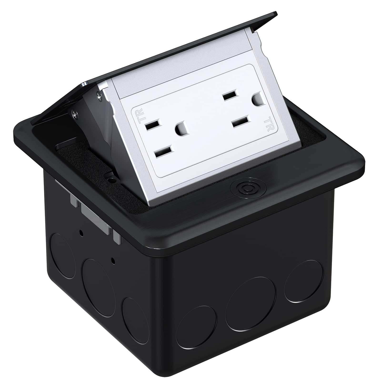 WEBANG Pop Up Floor Outlet Box with 15 Amp Tamper-Resistant Receptacle ...