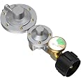 Amazon.com : BMMXBI Two-Stage Propane Regulator Horizontal with Gauge ...