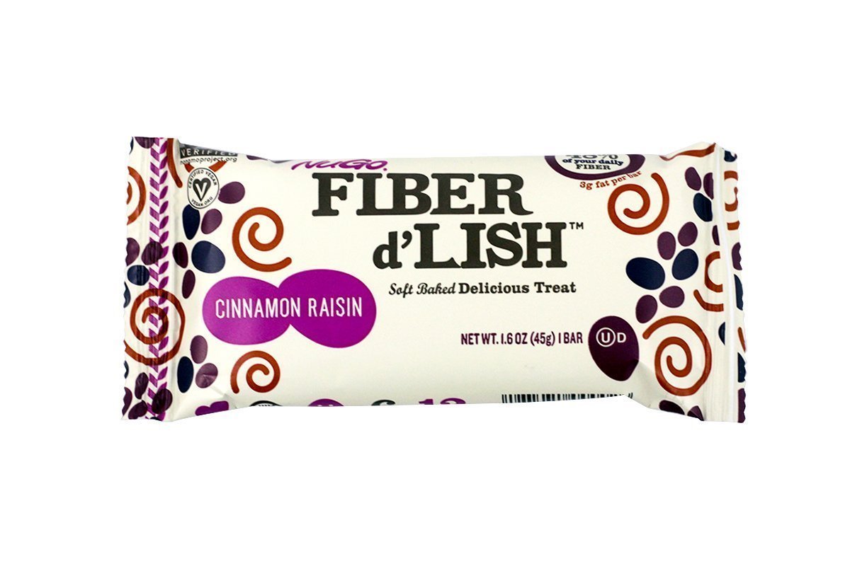 NuGo Nutrition Fiber D'Lish Bar - Cinnamon Raisin 16 Bar(S): Amazon.com ...