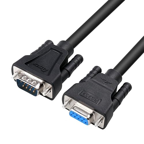 DTECH 10ft COM Port Serial Cable Male to Female RS232 Extension 9 Pin ...
