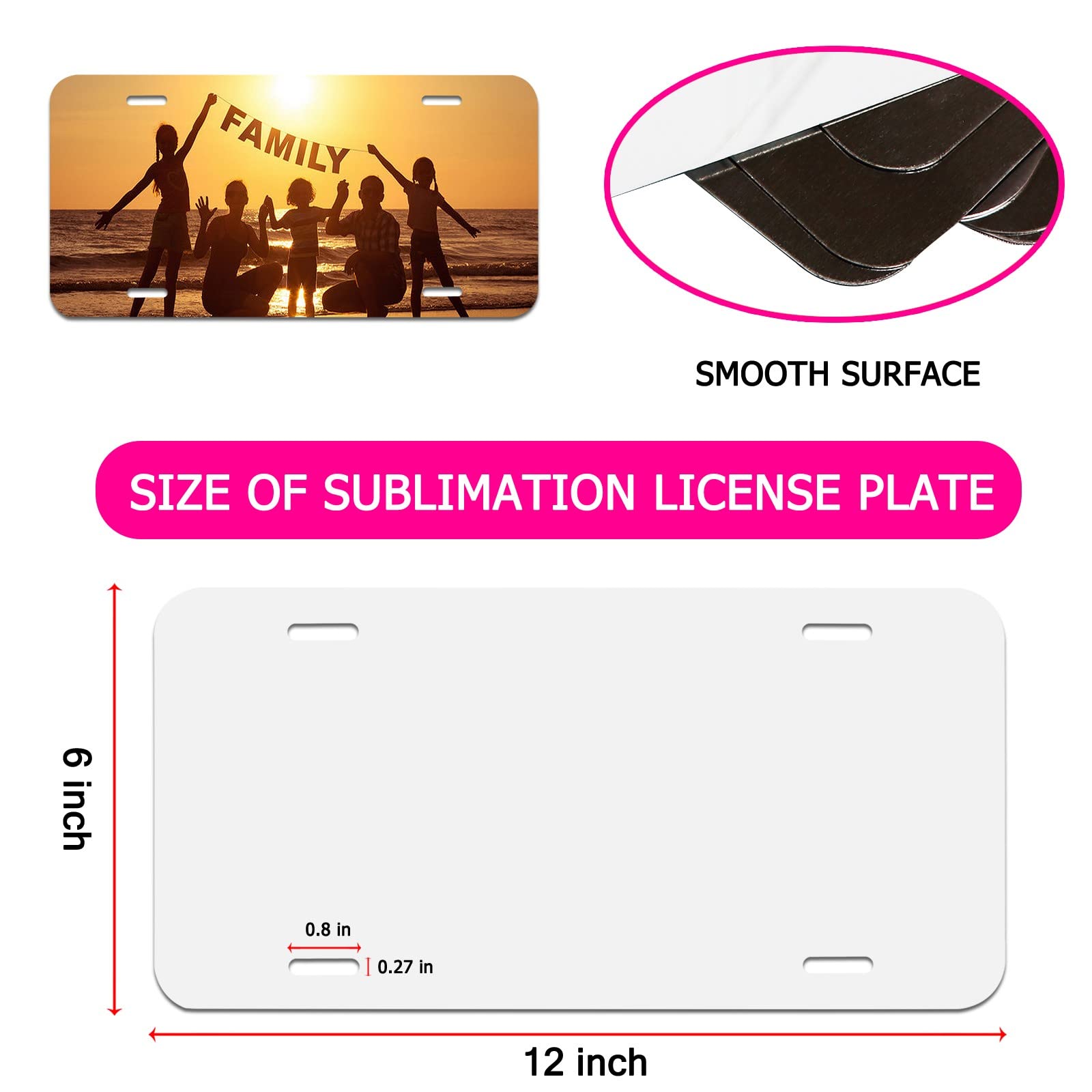 Mua 10 Pack Sublimation License Plate Blanks,Heat Thermal Transfer ...