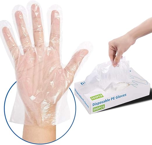 Amazon.com: 500 Pcs Disposable Plastic Gloves - Latex Free Powder Free ...