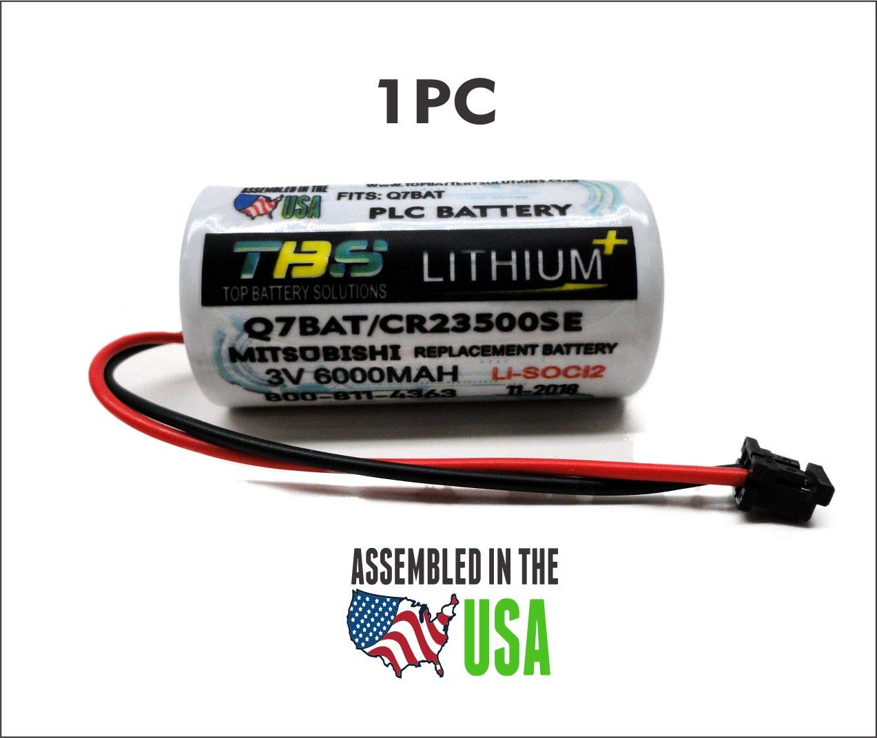 Amazon.com: Mitsubishi Q7BAT, CR23500SE 3V 5000mAh PLC Replacement ...