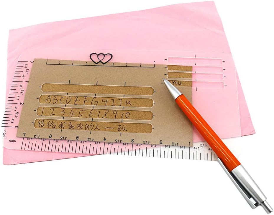 Fengyuanhong 4PCS/Set Letter Craft Stencil Kit Transparent Addressing ...