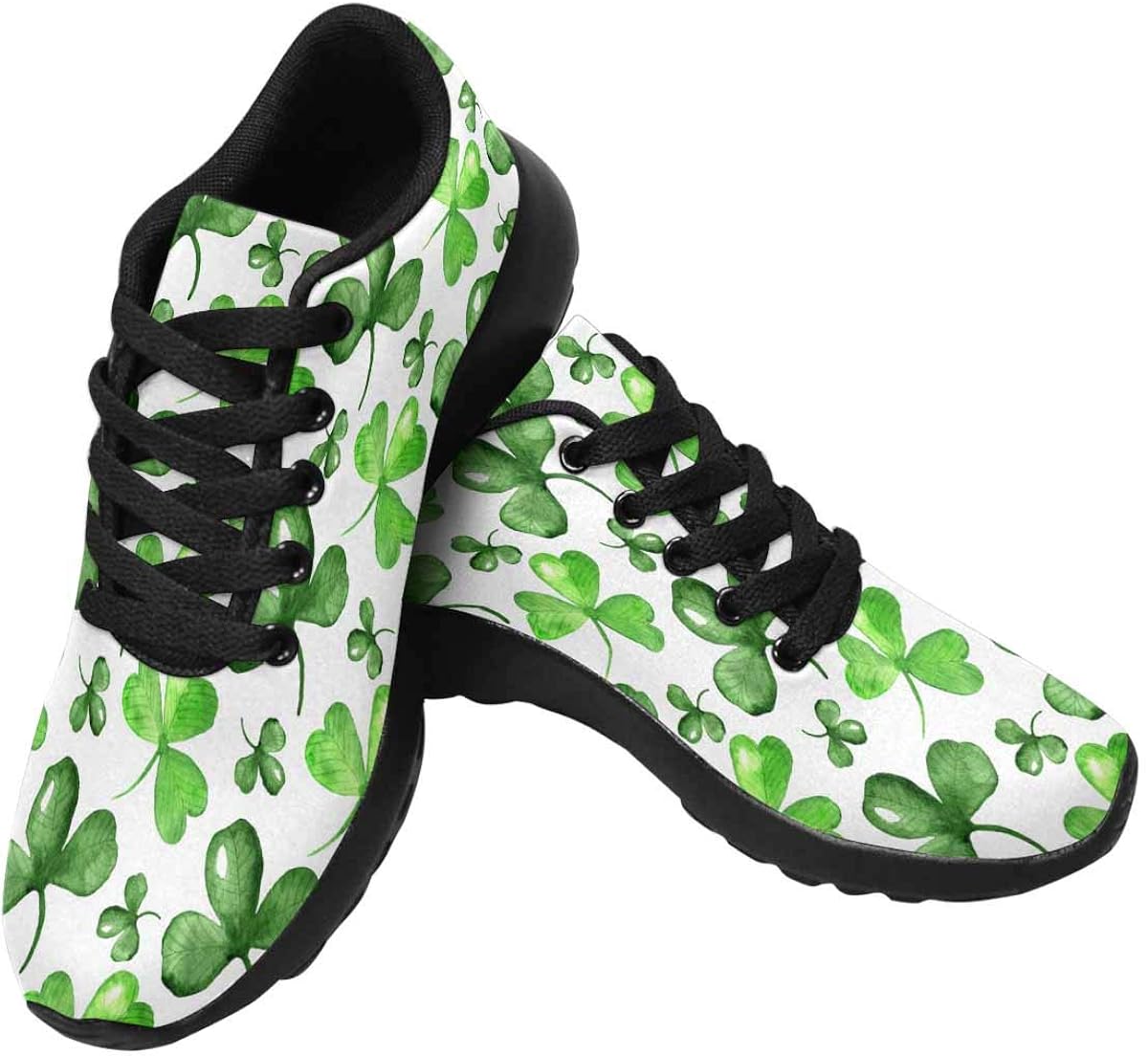 Amazon.com | INTERESTPRINT Watercolor Shamrock Leaves Womens Running ...
