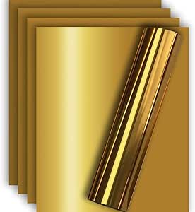 Amazon.com: Tvinyl Warehouse Gold Metallic HTV Heat Transfer Foil Vinyl ...