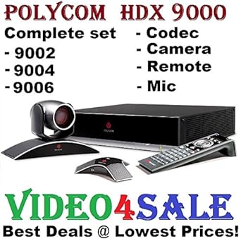 Amazon.com: Polycom Hdx 9000 Video Conference System w/ Mptz-6 Camera ...