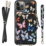 Amazon.com: ZVE iPhone 13 Pro Max Crossbody Wallet Case, Zipper Phone Case with RFID Blocking ...
