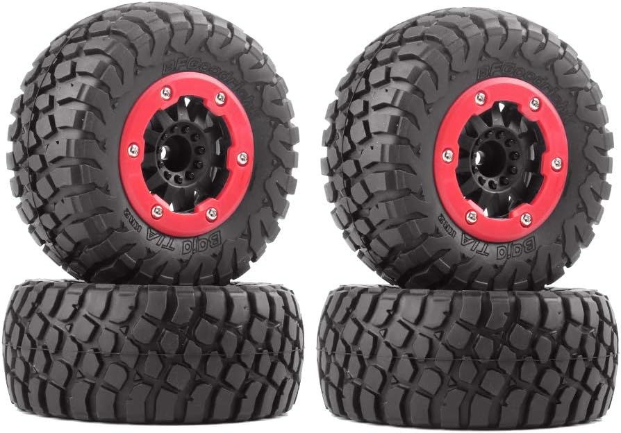 Amazon.com: INJORA 4PCS RC Car Rubber Tire & Wheel Rim Set for 1/10 ...