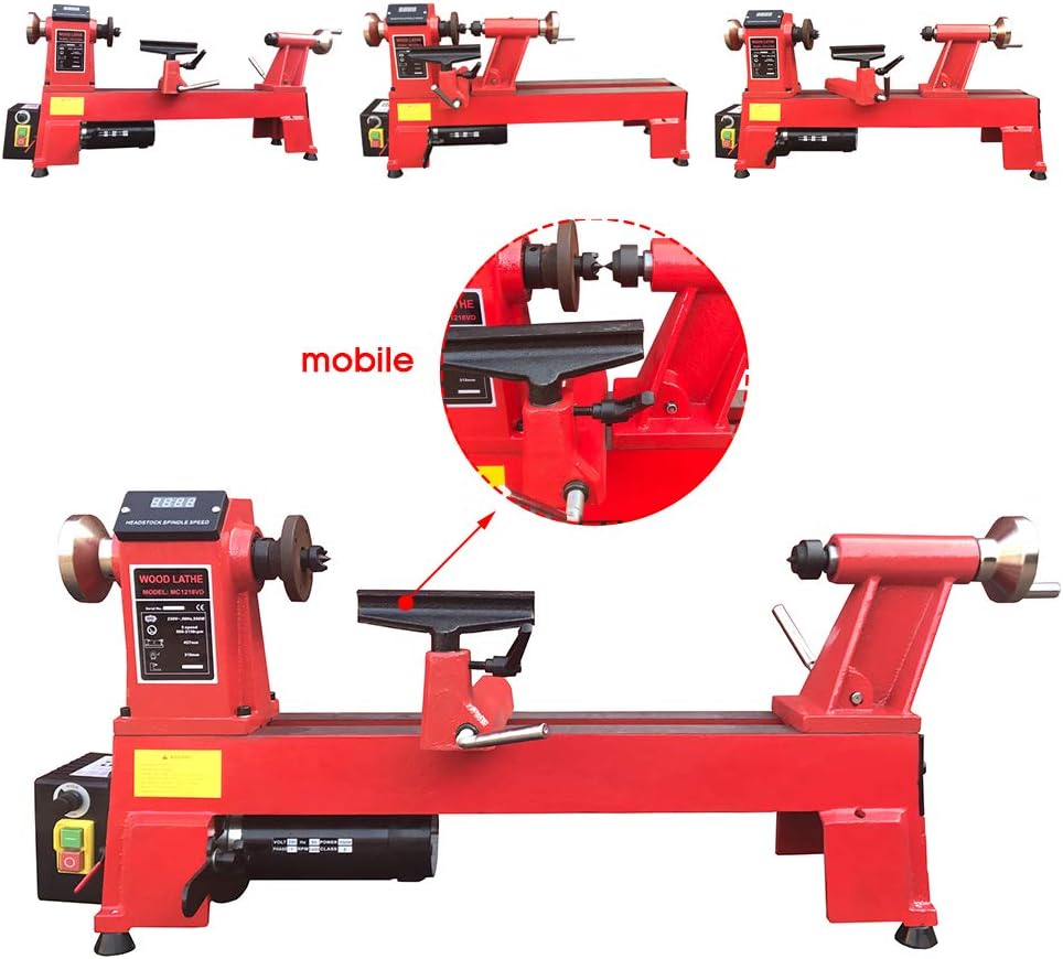 Wood Lathes Defex Small Hobby Lathe Bench Top Tool Lathe 375 Watts ...
