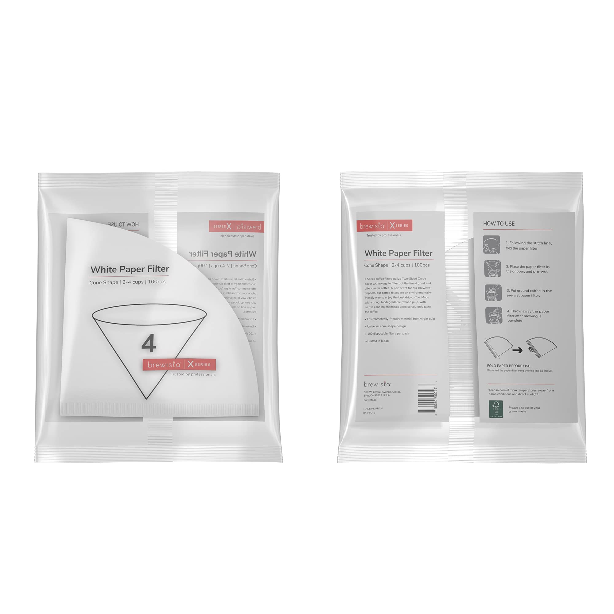 Mua Cone-Shaped Two-Sided Crepe Paper Coffee Filters 100 Disposable ...