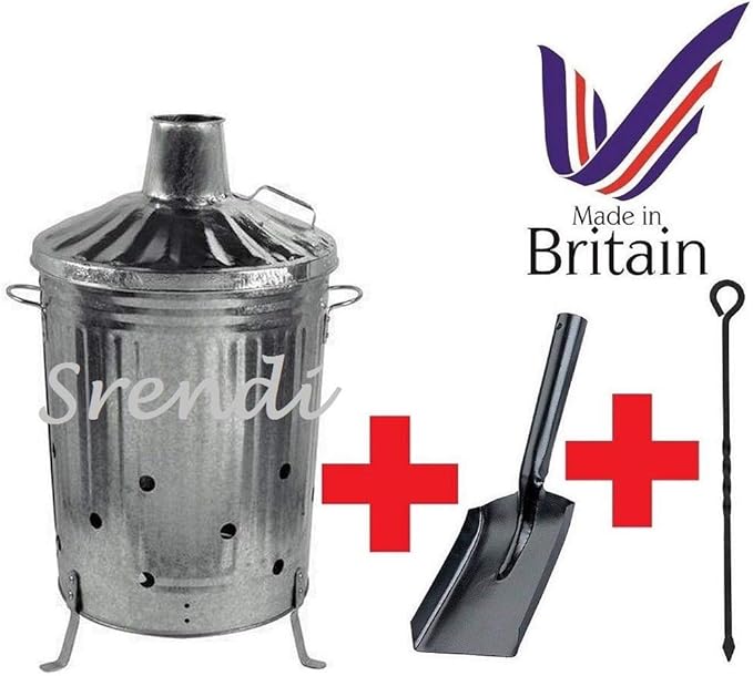 Srendi® Small Medium Large 15L 60L 90L Litre Metal Galvanised Garden ...