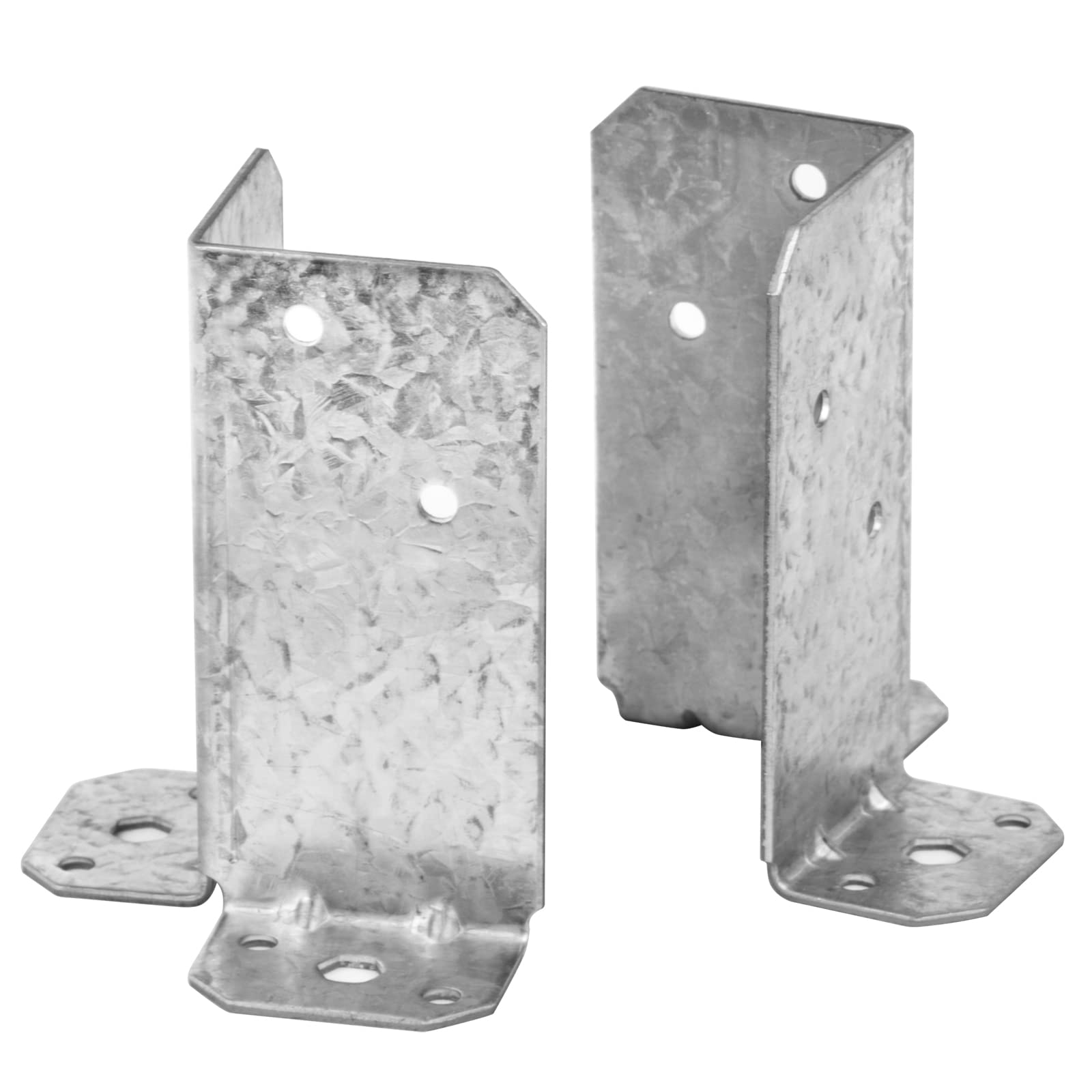 8 PCS Adjustable Split Retrofit Post Base for 4x4,6x6,8x8 Post, Hot Dip Galvanized Steel Post ...