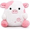 Amazon.com: LMTGLDT Pink Cow Plush Doll, Kawaii Cow Stuffed Animals ...