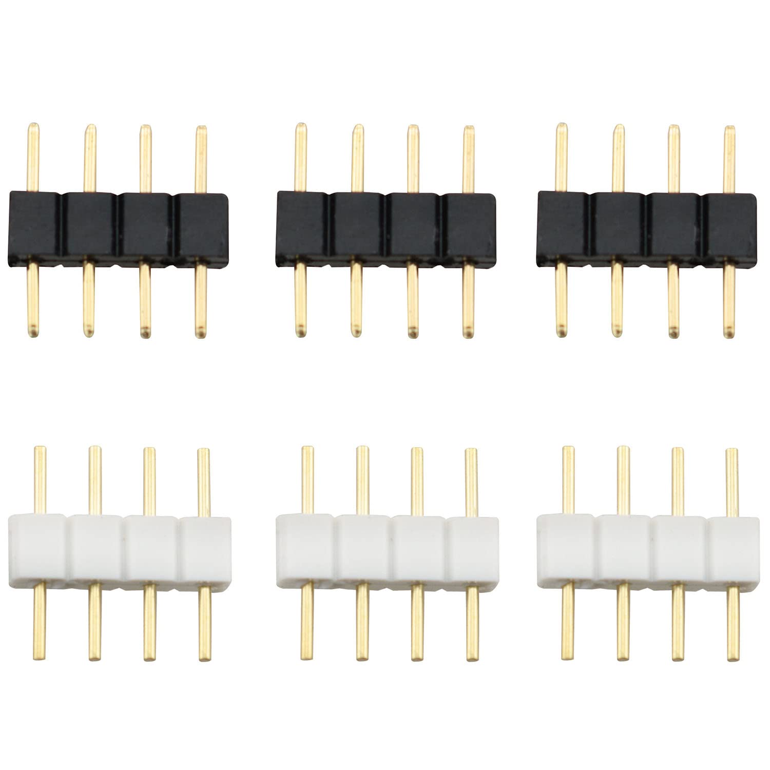 Mua Ruiwaer 60pcs 4-Pin Male Needle Dual 4-Pin LED Connector Adapter 4 ...