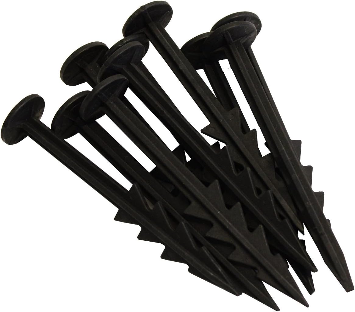 Suregreen 100 pack Plastic Pegs 3cm x 14cm long. Mushroom head anchor ...
