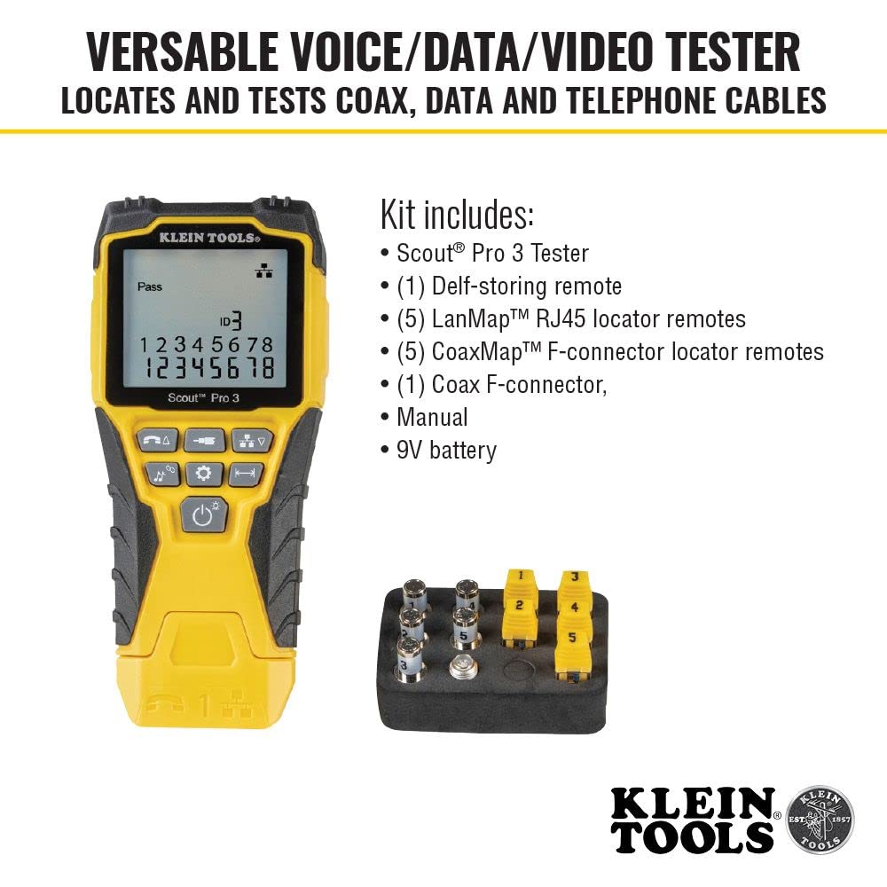 Mua KLEIN TOOLS VDV501-851 Cable Tester Kit with Scout Pro 3 for ...