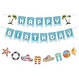 Amazon.com: Zwiebeco Seaside Happy Birthday Party Decoration Blue White ...