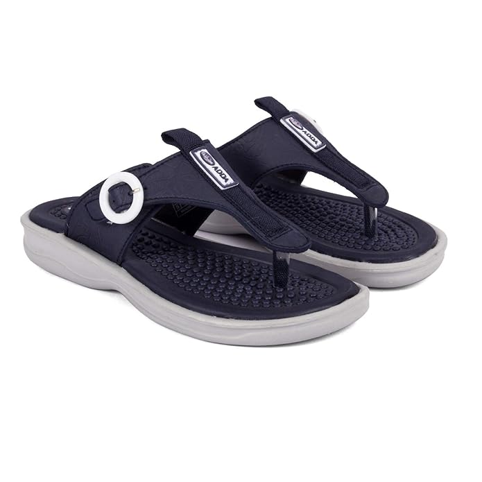 Buy ADDA WOMEN SOFT AND COMFORT ACCUPRESSURE SLIPPER (NAVY, numeric_5 ...