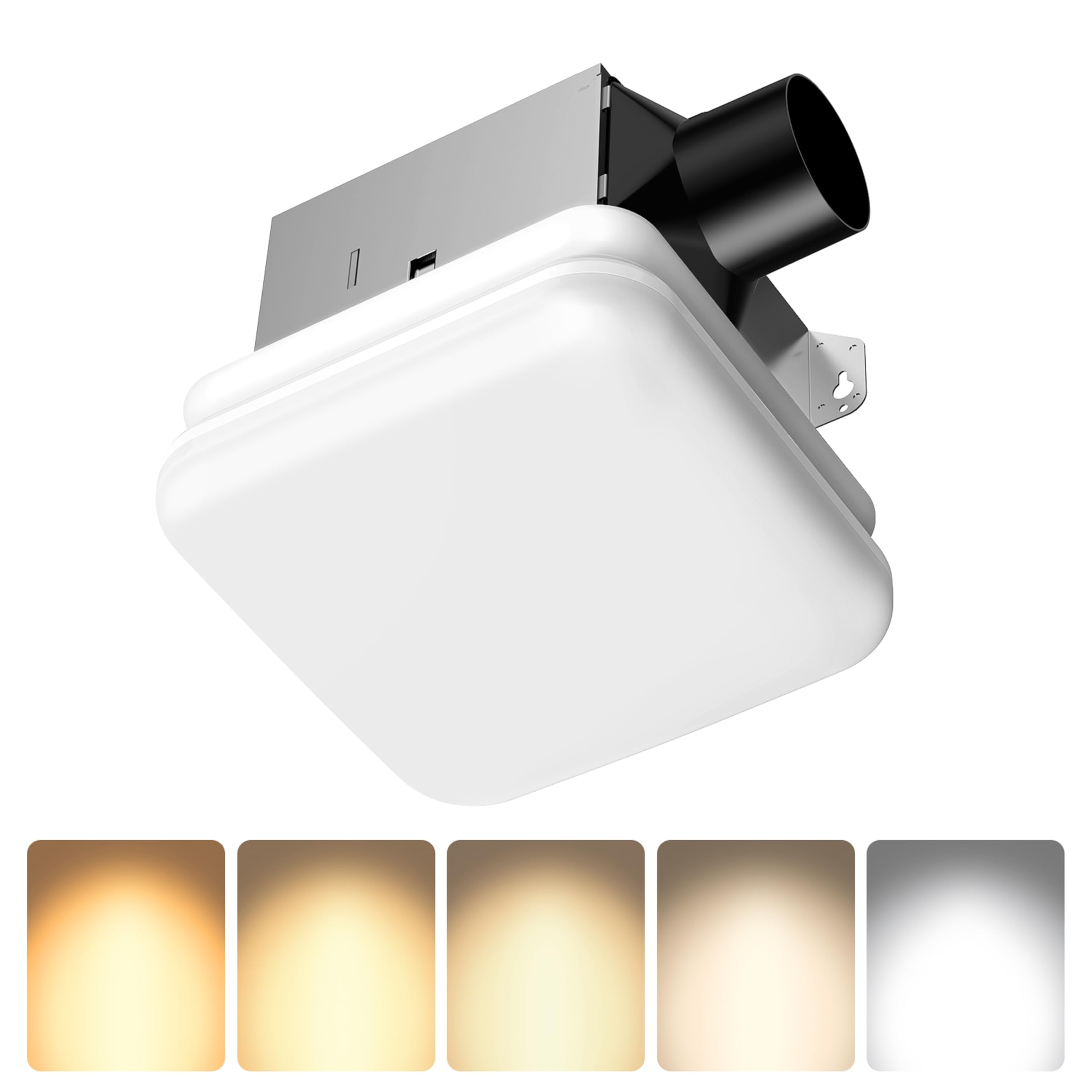 Consciot 50 CFM Bathroom Exhaust Fan with Light, Super Quiet 1.0 Sone ...