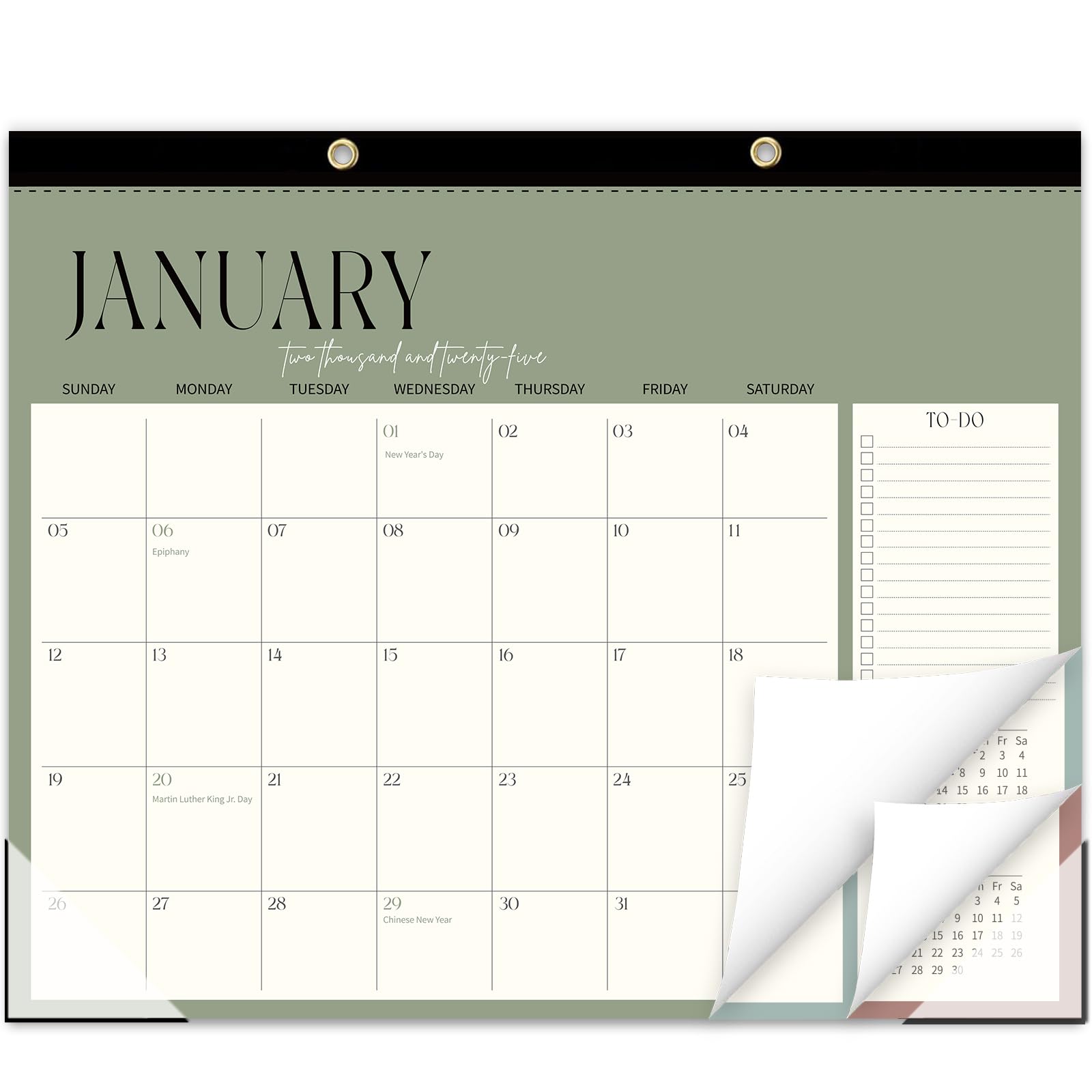 Guasslee Large Desk Calendar 2025, 18-Month Large Hanging Desk/Wall ...